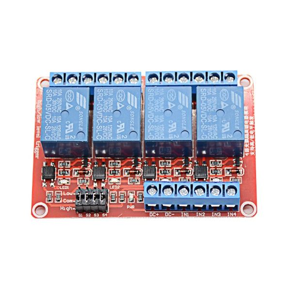 Monday Kids 12V 4 Channel Relay Module With Optocoupler Isolation ...