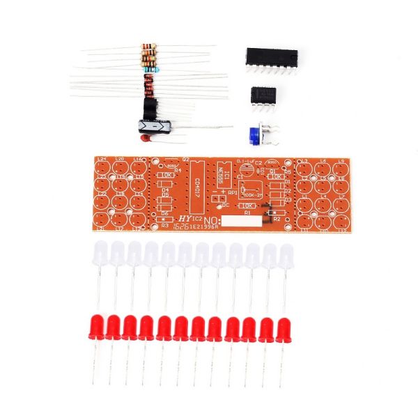 Monday Kids Red Blue Double Color Flashing Lights DIY Kit Strobe NE555 + CD4017 Electronic ...